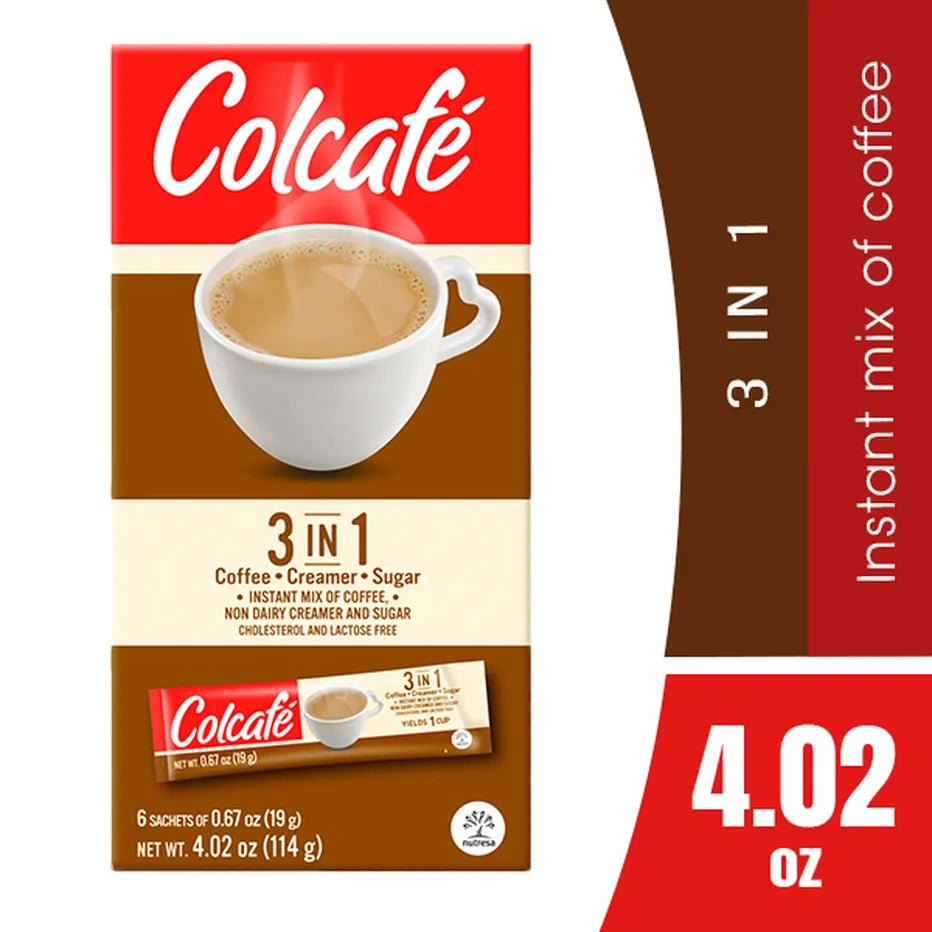 Café COLCAFÉ 3 in 1 - 114 g - Instant Coffee with Creamer and Sugar ...