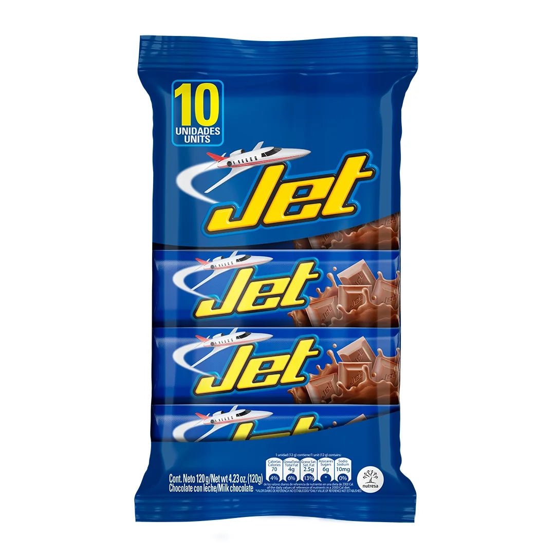 Chocolatina Jet Milk Chocolate - 10 Units - 3.88 oz - Iconic Colombian ...