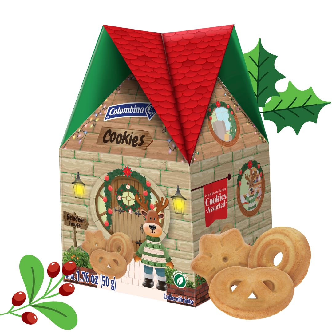 Colombina Mini Village Christmas Cookies – 1.7 oz (48 g) – Assorted ...