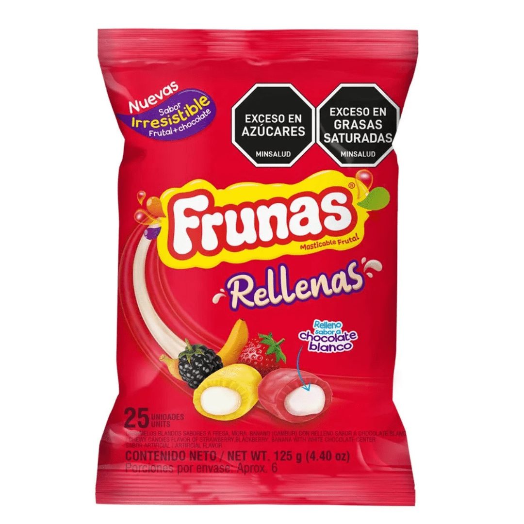 Frunas Rellenas – 50 Count (250g / 8.8 oz) – Tropical Flavor Filled ...