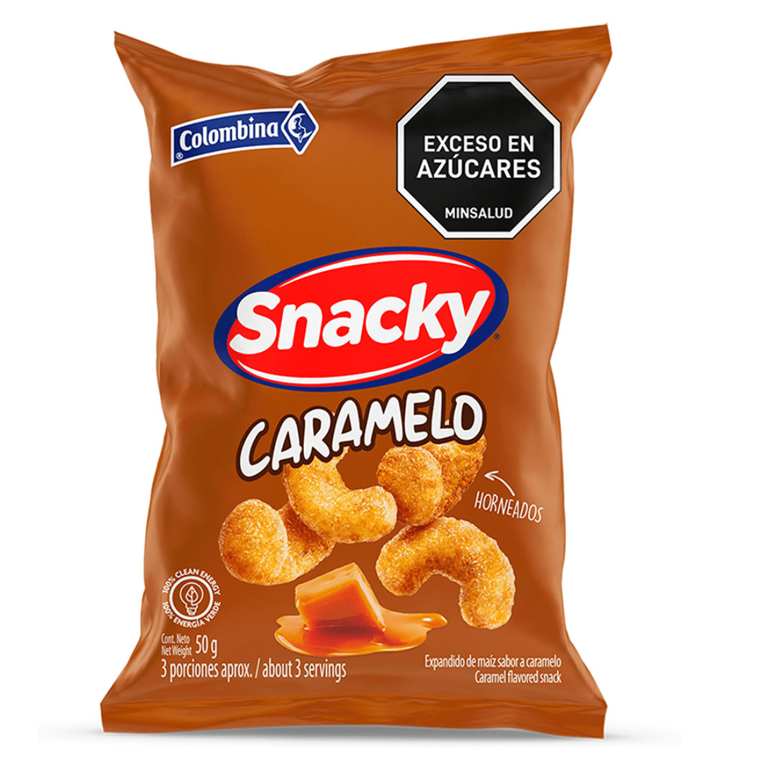 Pasabocas Snacky Caramelo - 50g - Sweet Caramel Snack - 1 Pack - JETa ...
