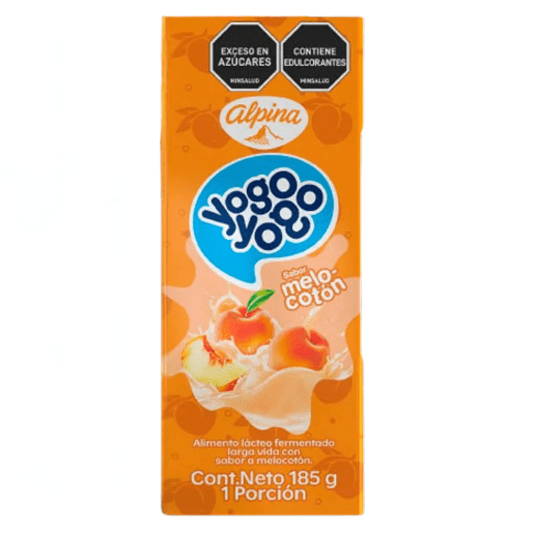 Yogo Yogo Alpina Melocotón – 185g (6.5 oz) Box – Peach-Flavored Yogurt ...