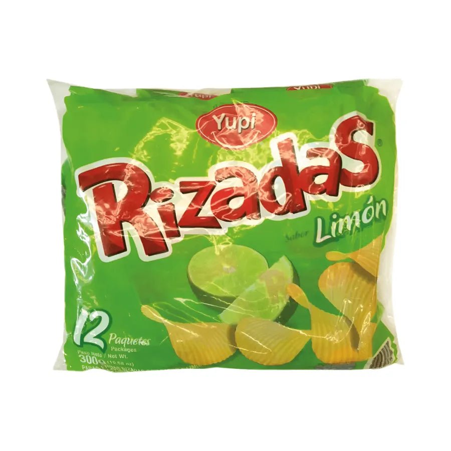 Yupi Rizadas Papas de Limón – 12 Pack – 28g (1 oz) Each Bag – Crunchy ...